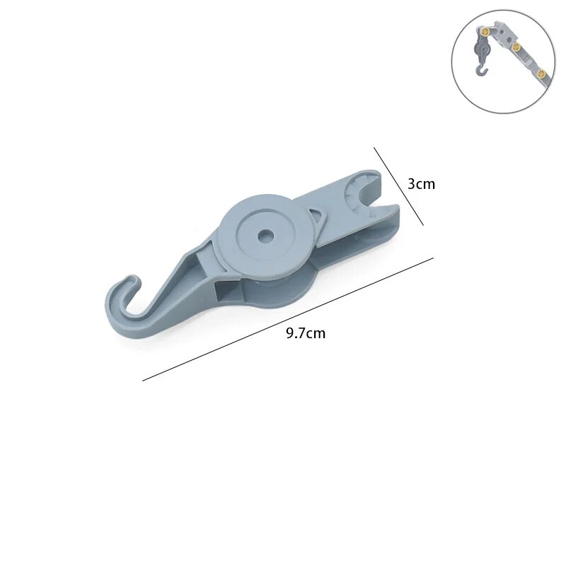 Серый зажим для строительных блоков GSF Hook