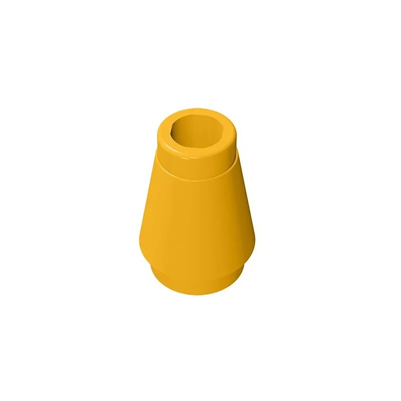 Желтый строительный блок Gobricks 1x1 (036)