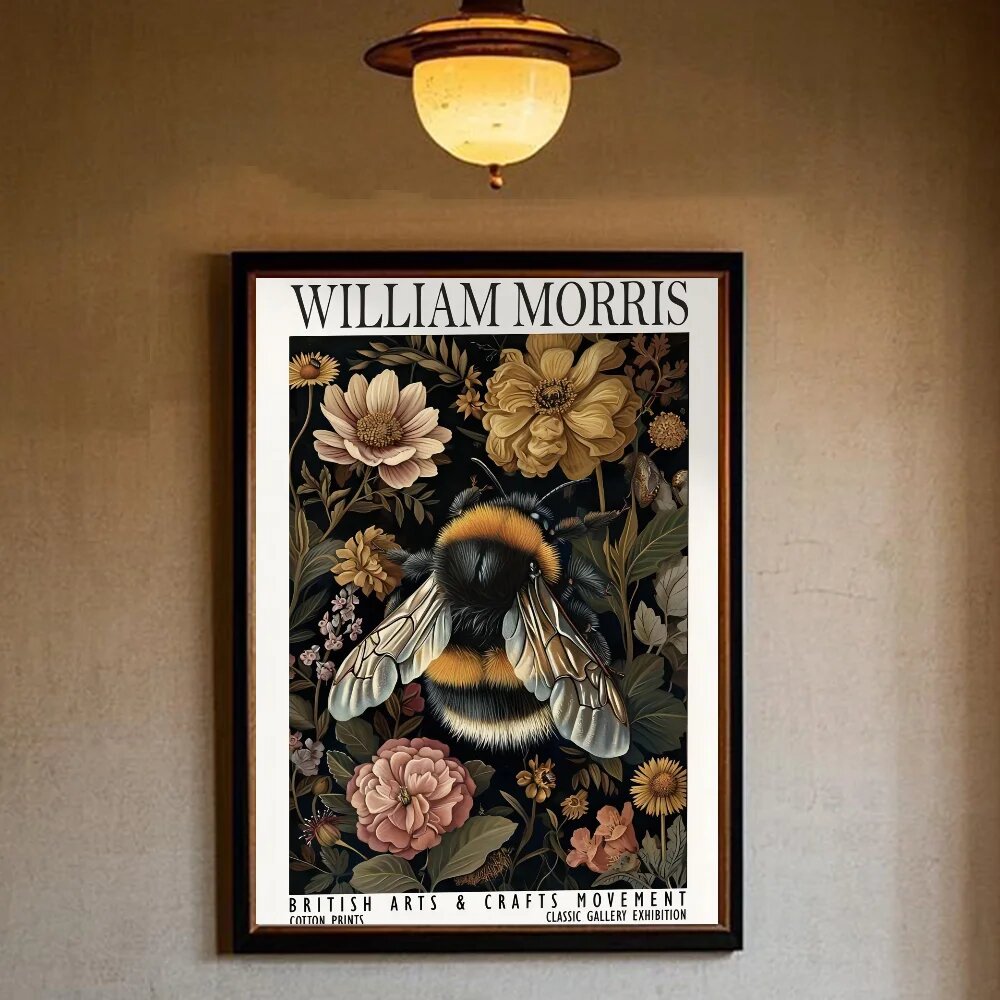 William Morris Art Animals Flowers Постер ПВХ 40X50cmNoframe, z23
