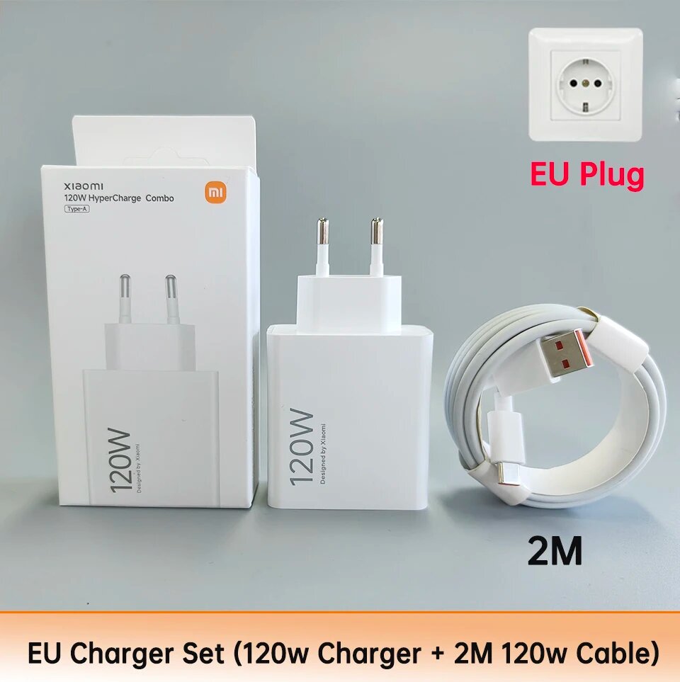 Оригинальное быстрое зарядное устройство Xiaomi 120W для 17, 15, 14 Pro, 13T, 100W для Xiaomi 12, Poco X7, F8, F7 Ultra, Redmi Note 13, 12, 11, адаптер для гипербыстрой зарядки