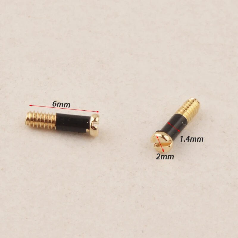 100 шт. винты для очков XINSHUO нержавеющая сталь 2.0x1.4x6.0mm
