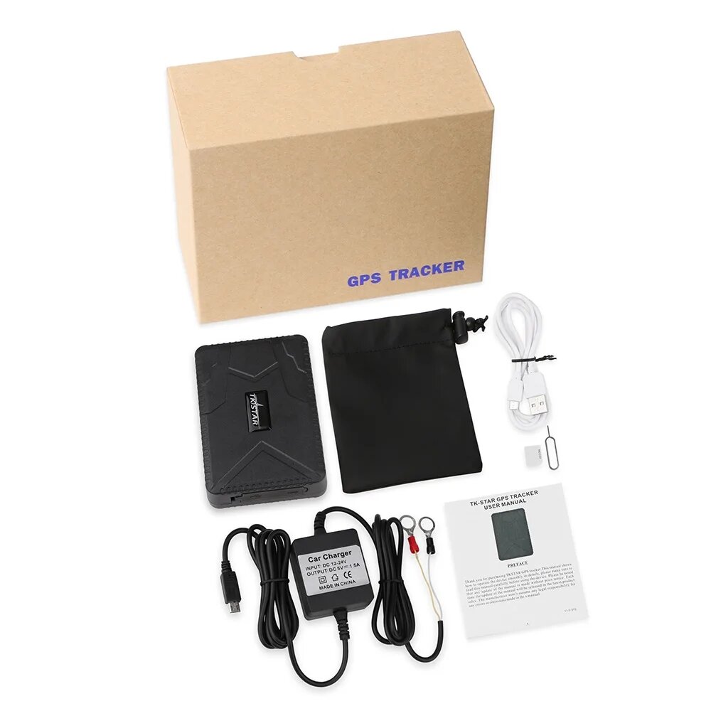 Автомобильный GPS-трекер TK915, GPS-локатор 10000 мАч, магнитный With Charger and Box