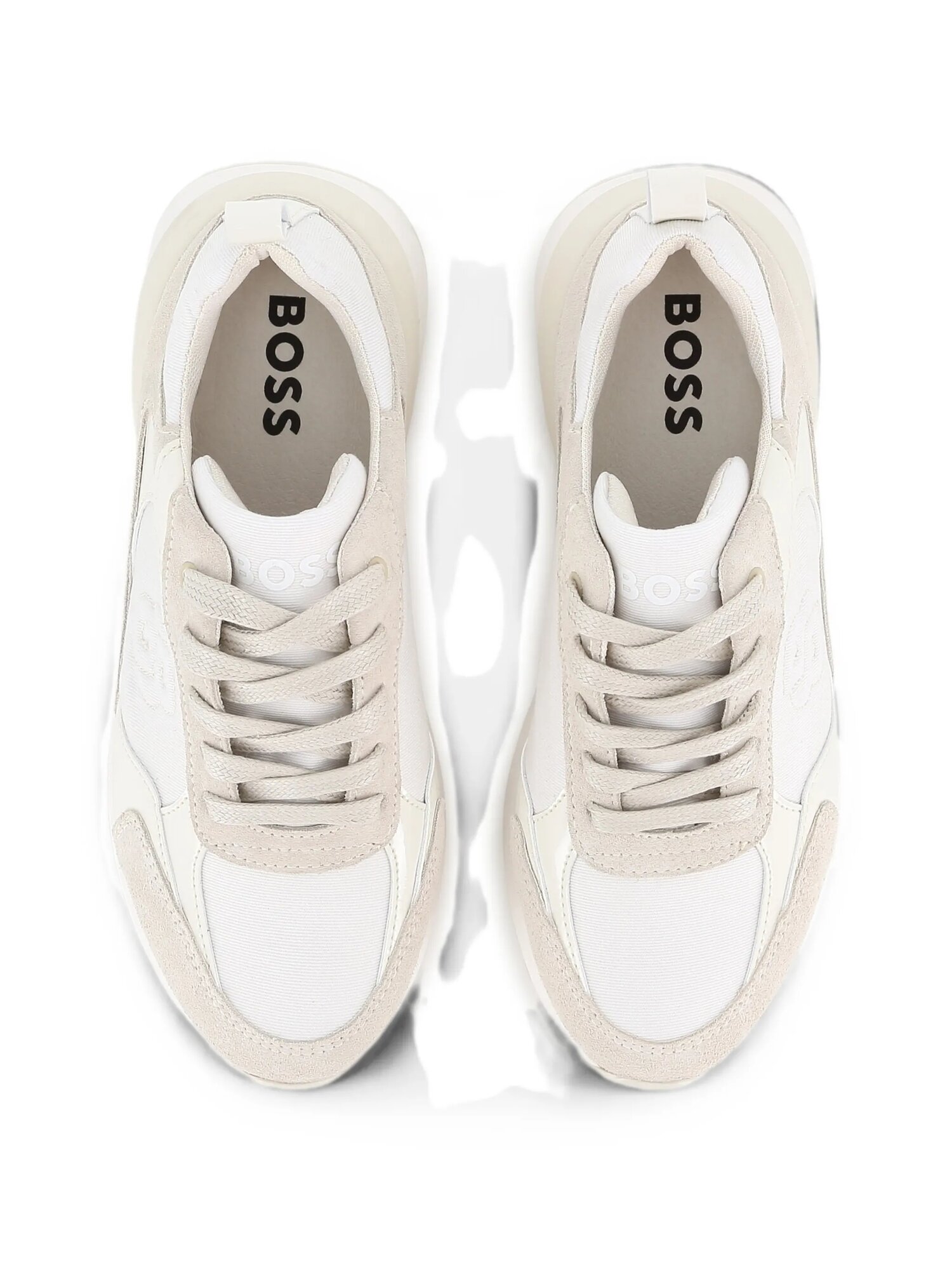 Кроссовки BOSS Logo-patch panelled sneakers, размер 39, разноцветный — фото 1