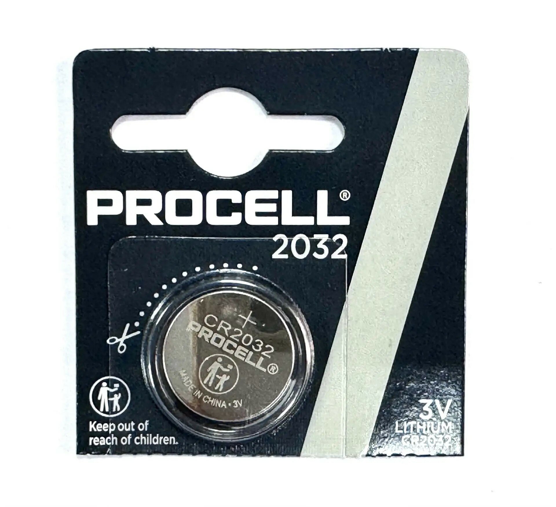 Батарейка DURACELL PROCELL CR2032 (1) шт. в блистере, литиевая
