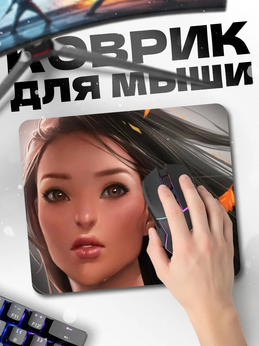 Коврик для мыши Аниме девушка — фото 1