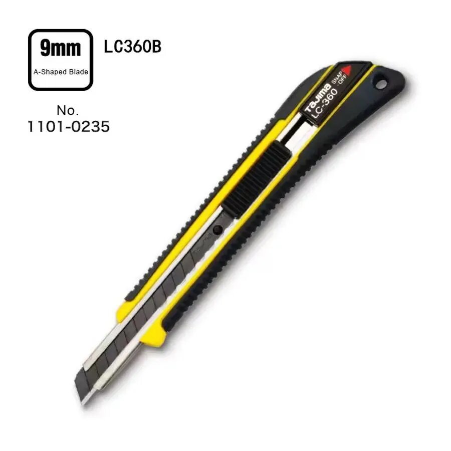 TAJIMA Нож строительный LC360B с выдвижным сегментным лезвием 9 мм (1101-0235)