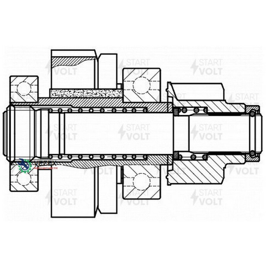 STARTVOLT VCS1916 Привод стартера бендикс для а/м Toyota Land Cruiser Prado J120 02- 4.0i VCS 1916