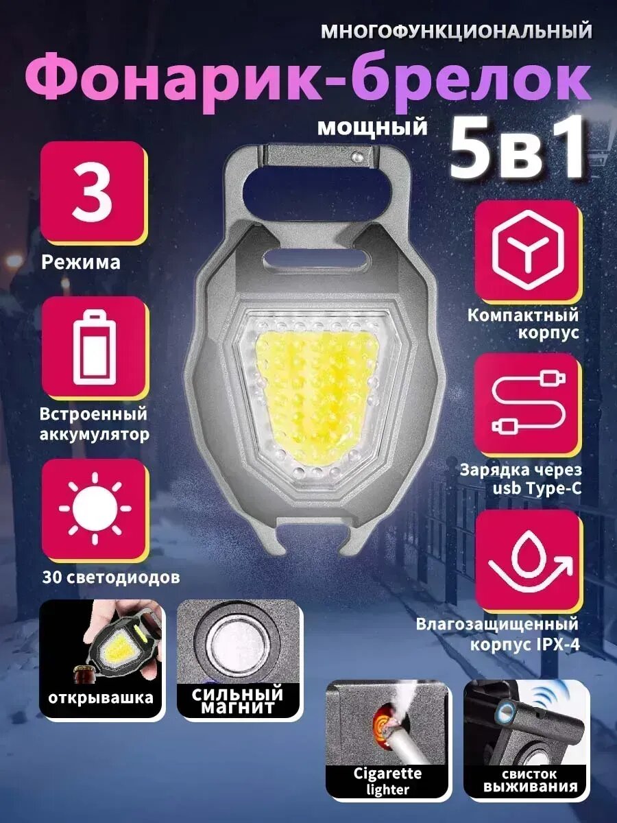 Фонарик тактический аккумуляторный