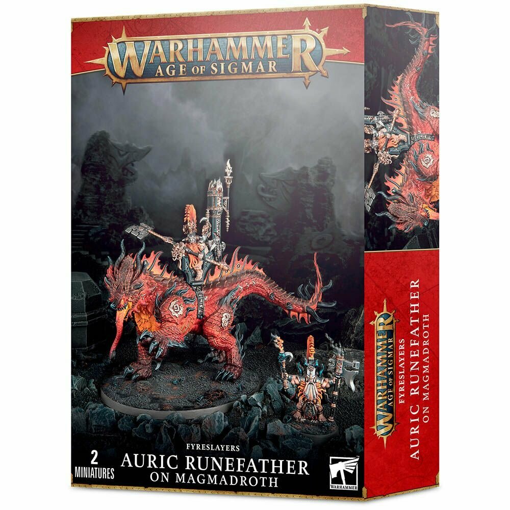 Набор миниатюр Warhammer Games Workshop Fyreslayers: Auric Runefather on Magmadroth