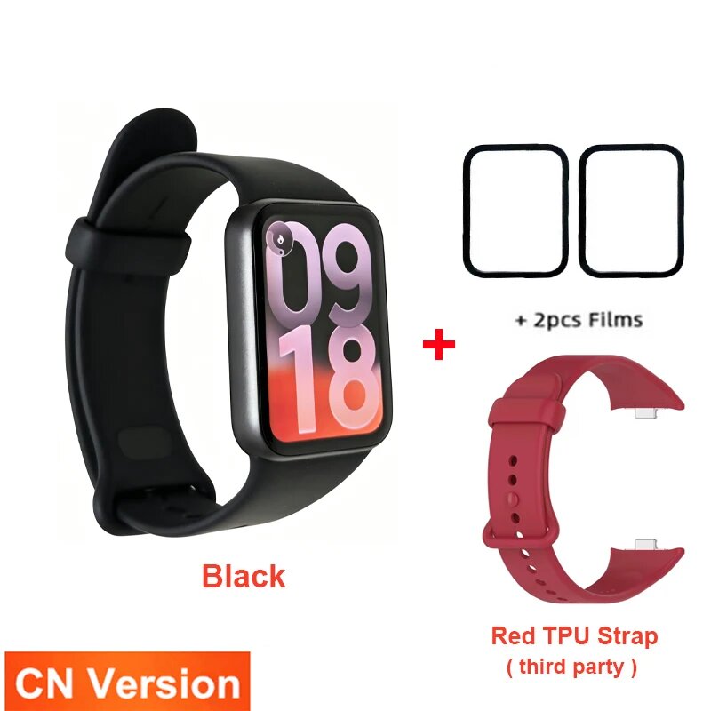 Xiaomi Smart Band 10 Pro Черный, add red strap