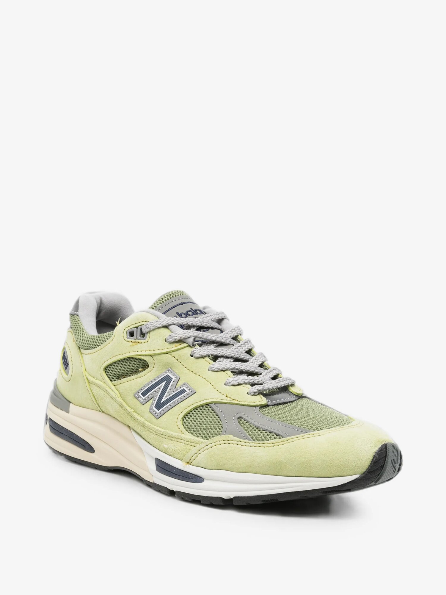 Кроссовки New Balance 991v2 panelled sneakers, размер 12 US, зеленый — фото 1