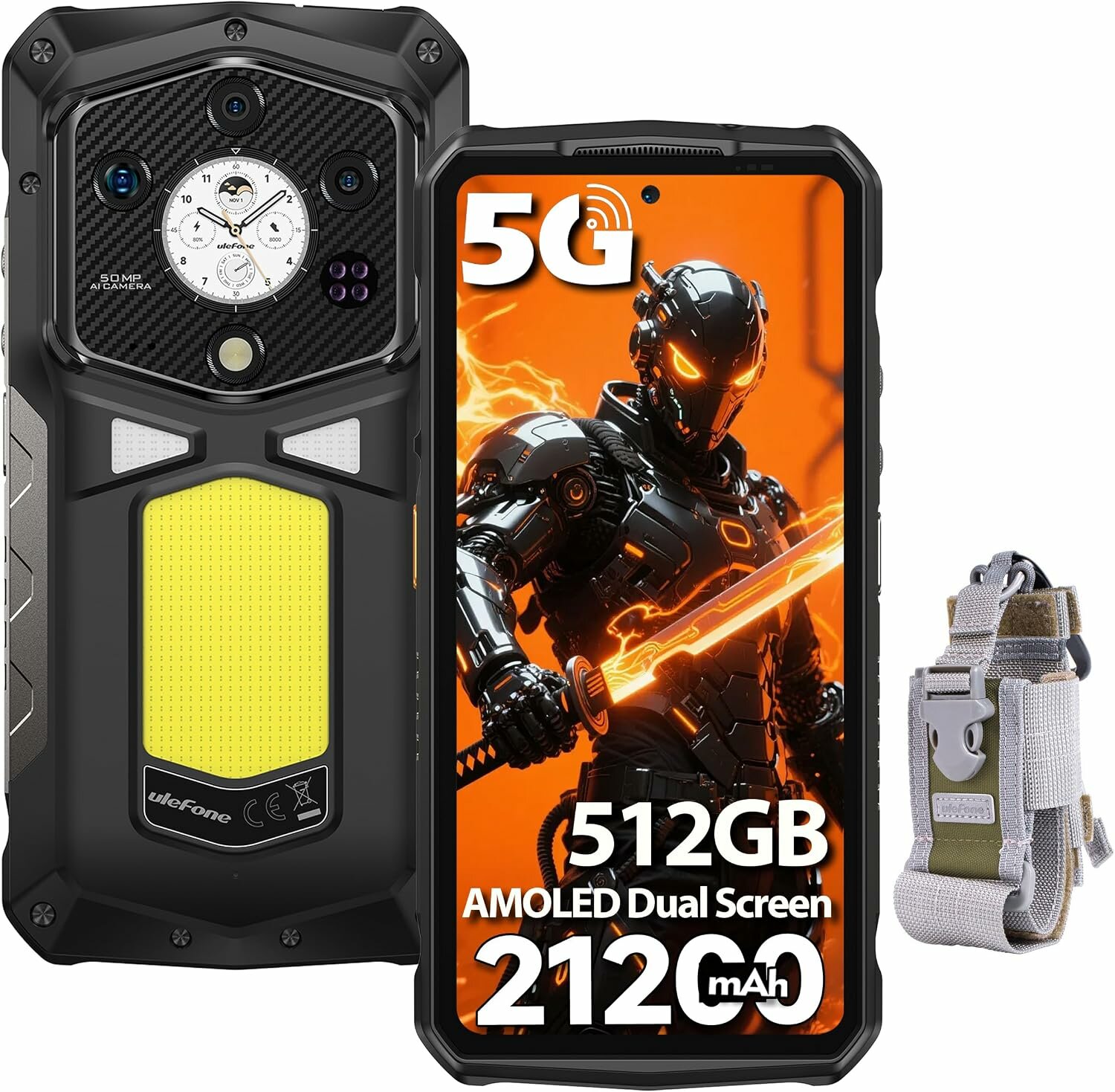 Телефон Ulefone Armor 29 Pro, 32 (16+16) ГБ, 512 ГБ, 21200 мАч, 6,67-дюймовый FHD-экран, Android 15