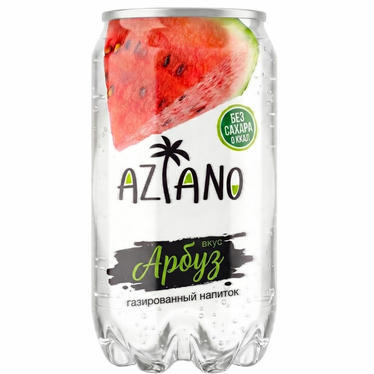 Напиток слабогазированный Aziano Watermelon без сахара 0.35л Россия (2368306)