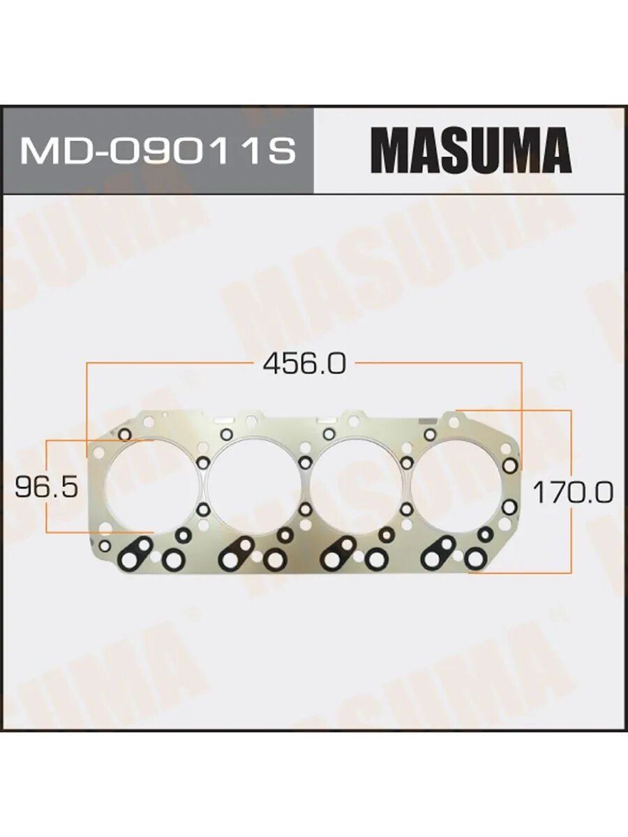 Прокладка ГБЦ для а/м Isuzu 4JG2, пятислойная