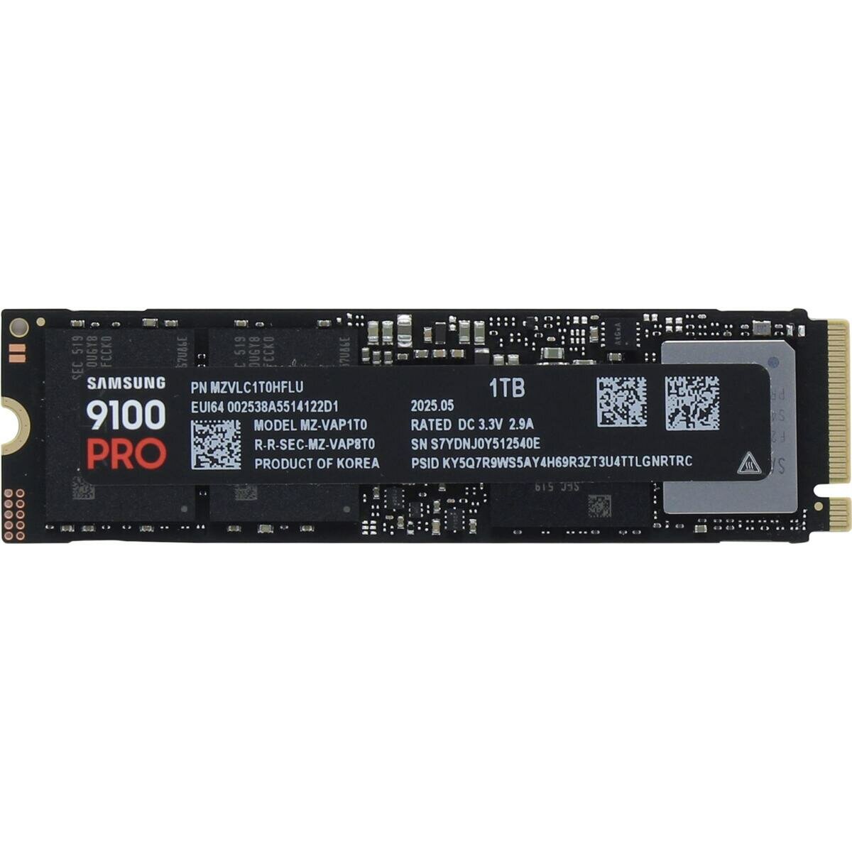 9100 Pro MZ-VAP1T0BW 1 Тб M.2 PCI-E Gen5 x4 M.2 Type 2280 M Key кэш 1 Гб, TBW 600, 0.33 DWPD — фото 1