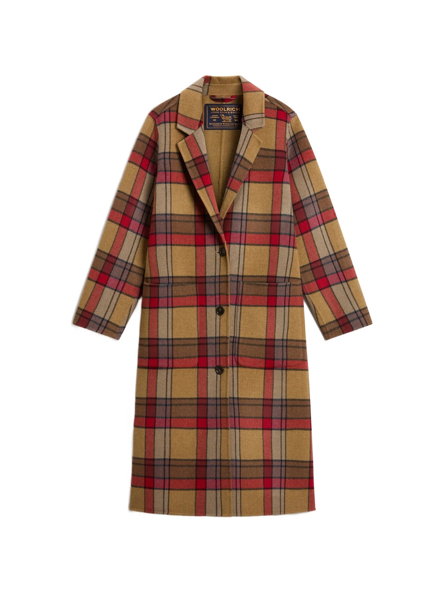 Пальто Check-pattern virgin wool coat