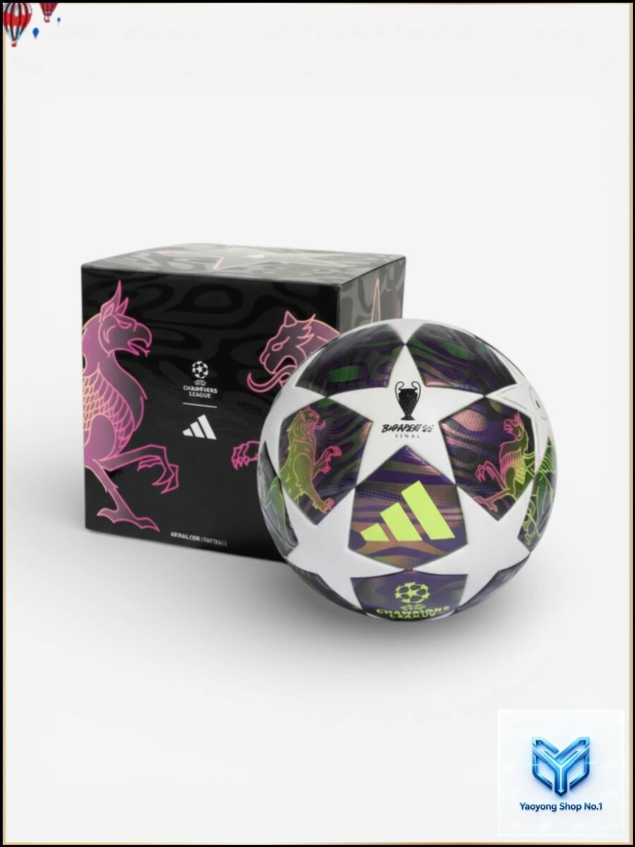 Adidas Мяч футбольный, 4 размер, черный