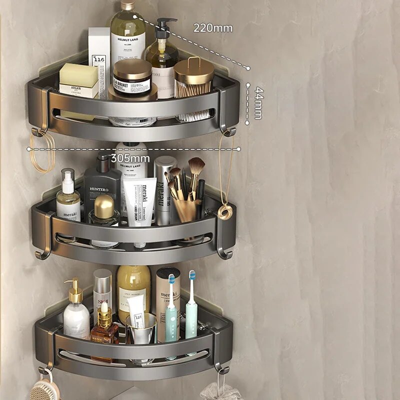 Угловая полка для ванной, 3 уровня, Цвет: 3 Triangle shelf