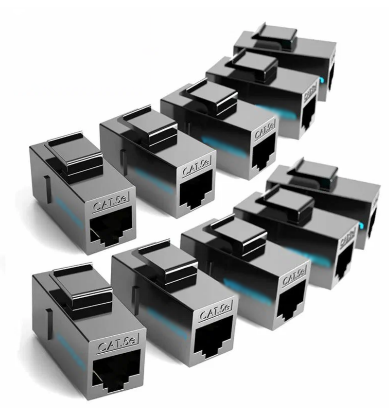 Разъем Cat7 RJ45, сетевой удлинитель Cat7/6/5e Ethernet, гнездо-гнездо 8P8C, адаптер для кабеля Ethernet
