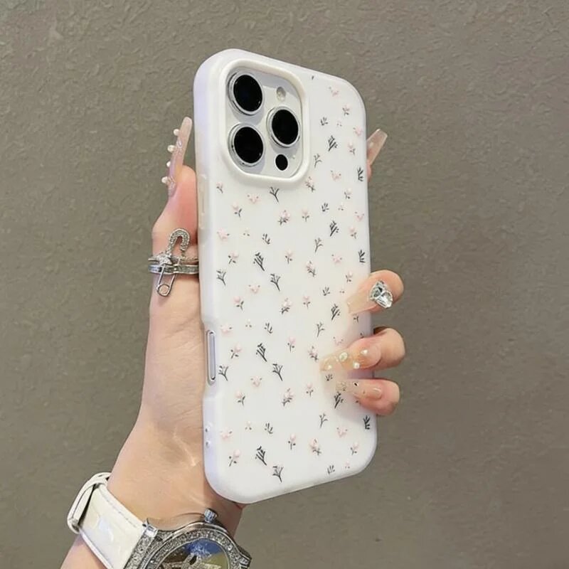 Модный матовый чехол для телефона с изображением свежих цветов для Poco X8 White L3907, Poco X8 Pro