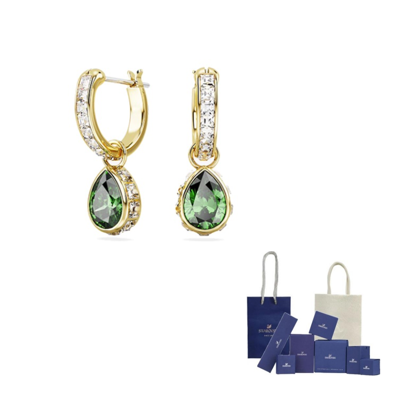 Серьги конго, кристаллы Swarovski
