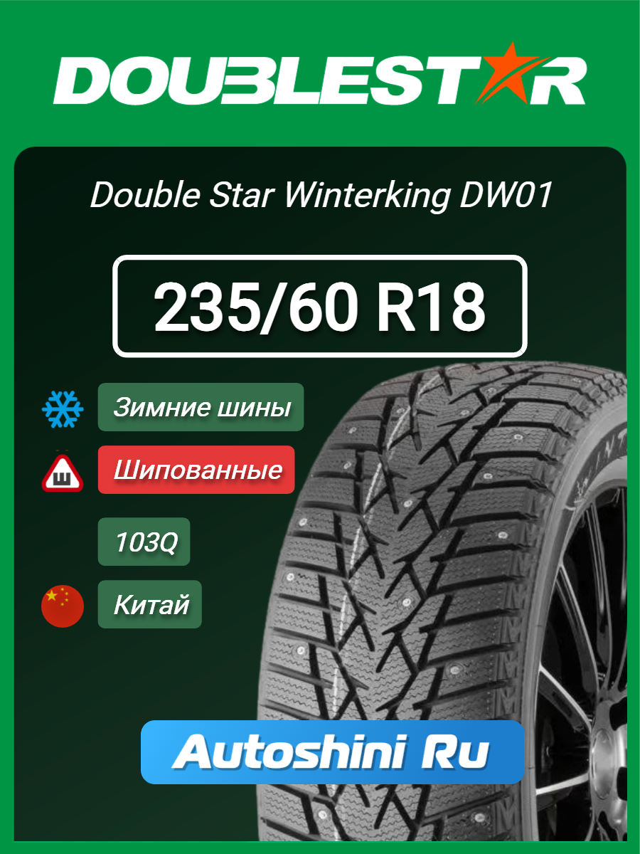 Шины зимние Double Star Winterking DW01 235/60 R18 103Q (шип)