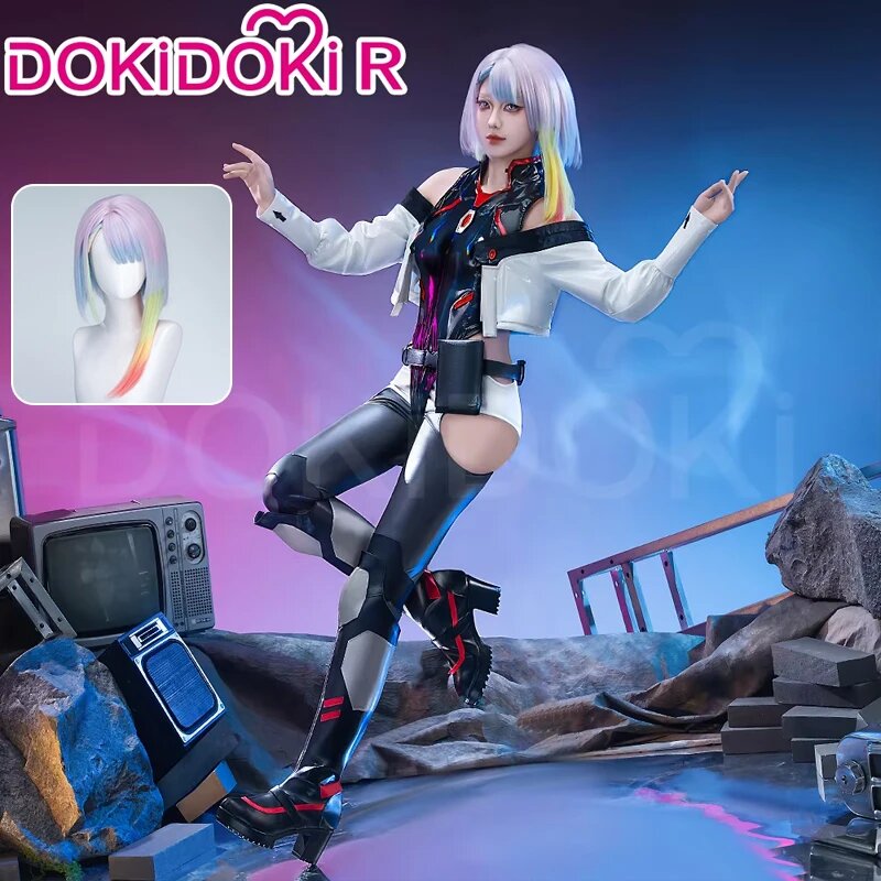 Женский костюм Люси для косплея DokiDoki-R XXXL, Costume With Wig