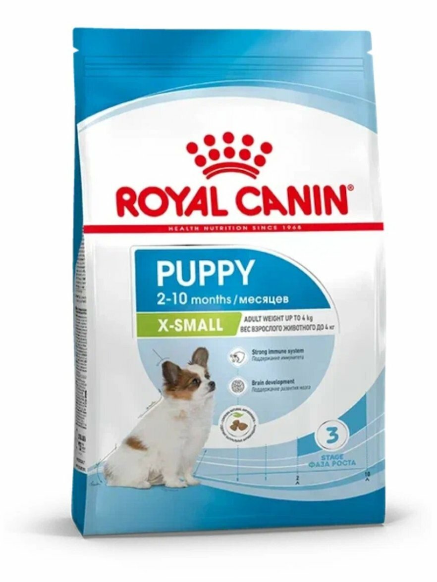 Корм сухой для щенков миниатюрных пород Royal Canin X-Small Puppy 3кг