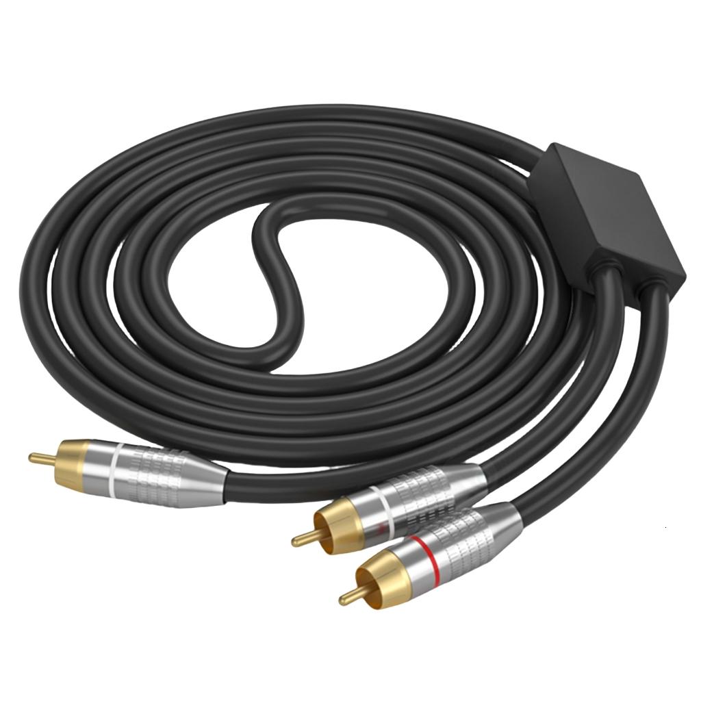 Аудиокабель 1 на 2 RCA разветвитель, серебро - 1.5m