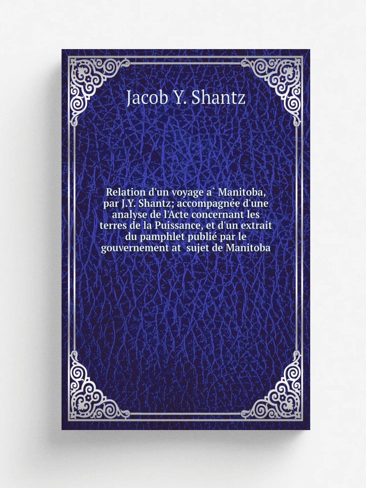 Relation d'un voyage a. Manitoba, par J.Y. Shantz; accompagne.e d'une analyse de l'Acte concernant les terres de la Puissance, et d'un extrait du pam…