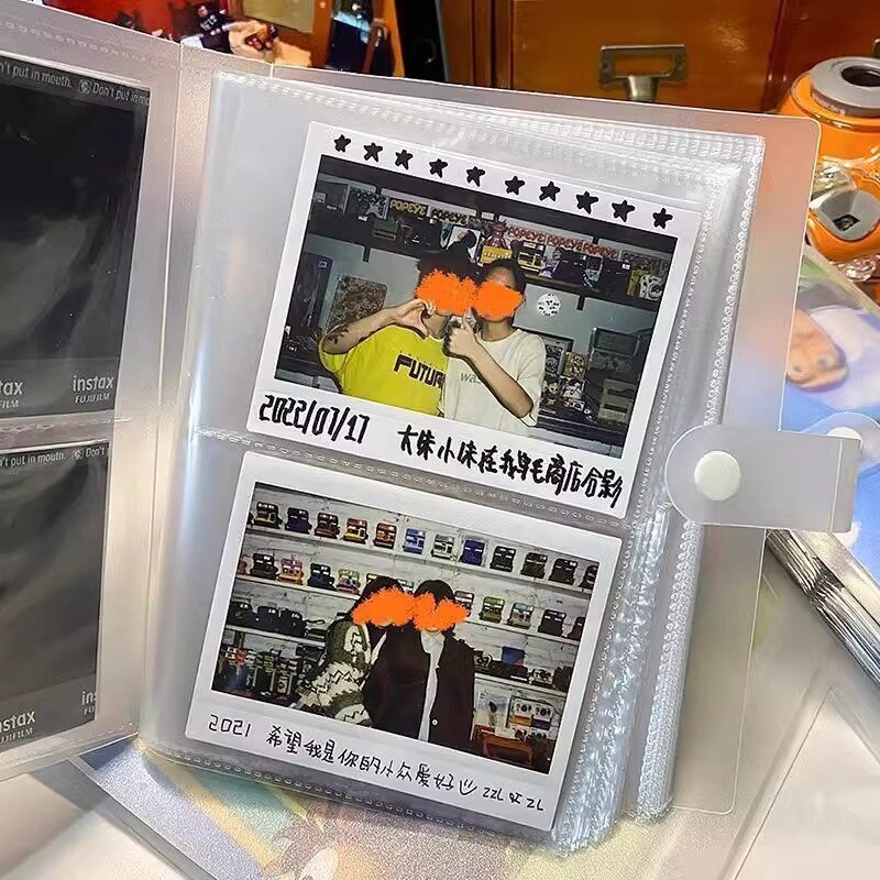 Фотоальбом 3 дюйма с двумя ячейками для 80 карточек, односторонний просмотр, компактное хранение для фотографий и