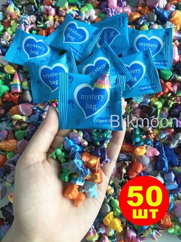 50 шт, Фигурки животных с 3D-печатью / мешочки-слепые