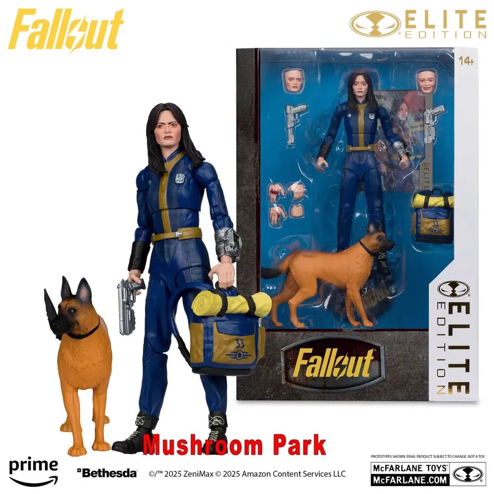 McFarlane Toys Героиня второго сезона сериала "Радиация" Люси и собака элитного выпуска - 7-дюймовая модель куклы