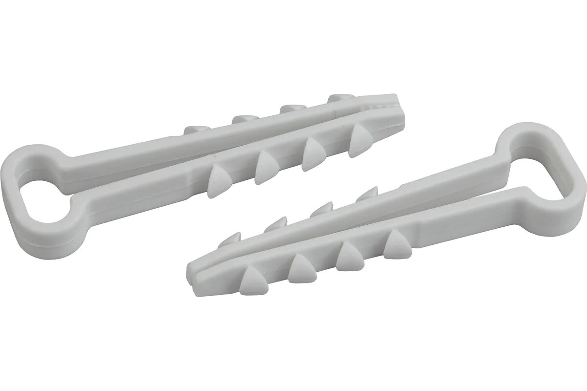 Дюбель хомут для плоского кабеля ЭРА DXP510w10, белый, из пластика, подходит к кабелям 5×10 мм, комплект 10 штук