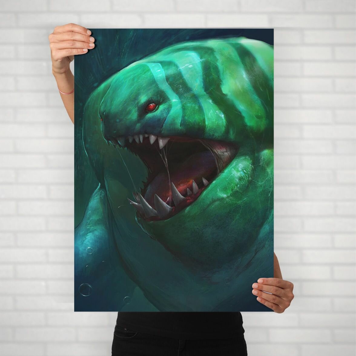 Плакат на стену для интерьера Dota 2 (Tidehunter 1) - Постер по игре формата A2 (42х60 см)