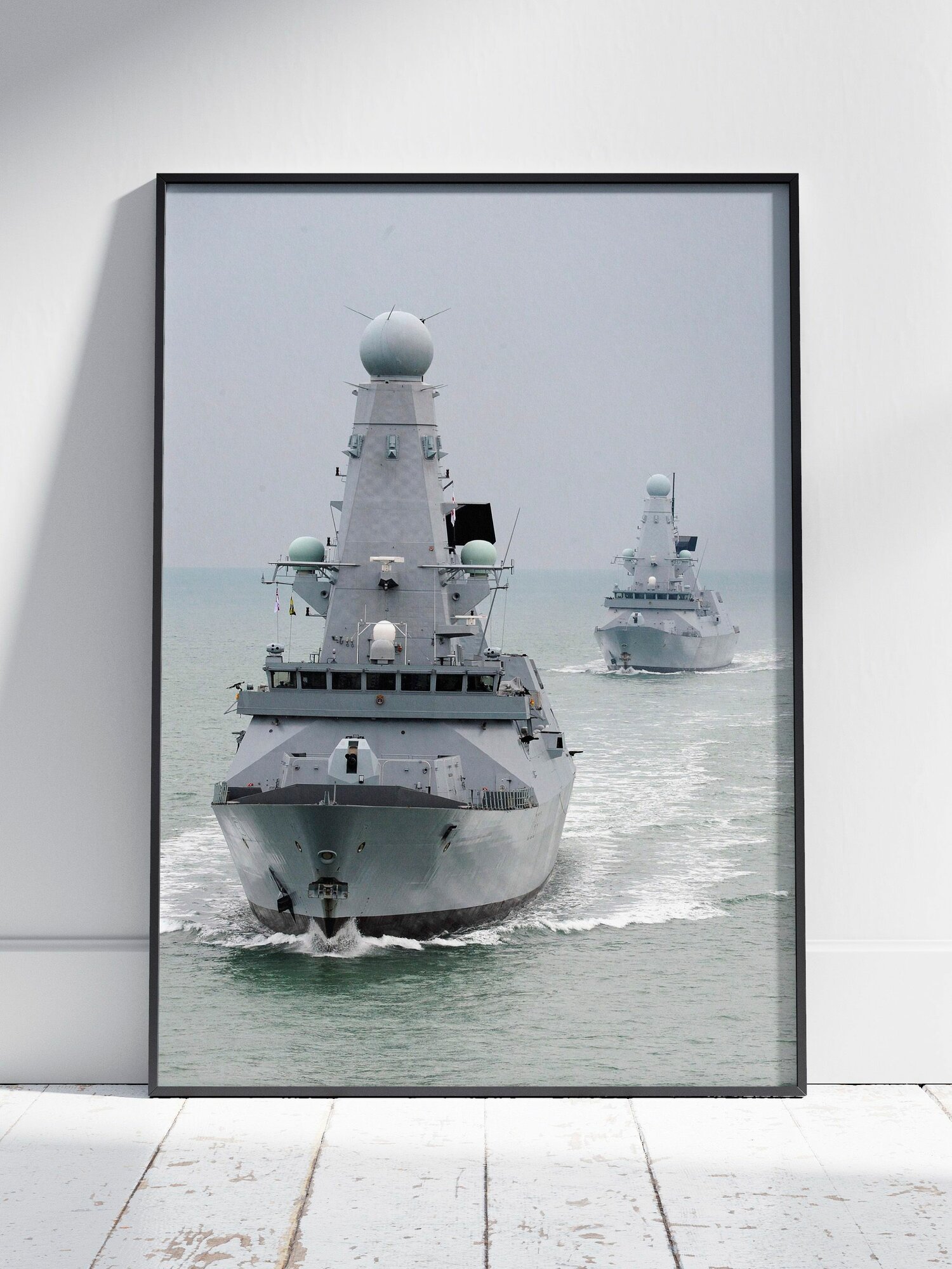 Плакат на стену для интерьера Транспорт и техника (Эсминцы типа 45 - Type 45 Destroyer) - Постер по машине формата A4 (21x30 см)