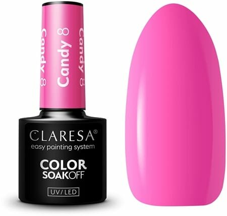 Лак для ногтей Claresa SoakOff UV/LED Color Candy, оттенок 1, 5 г