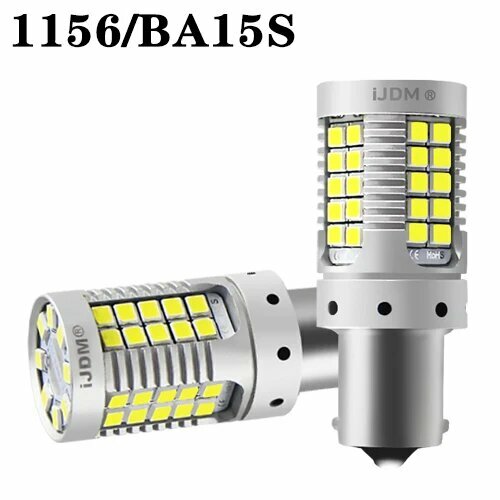 Светодиодные лампы iJDM Car 7440 7443 без гиперфлэш-эффекта 12В T20 W21/5W 1157 3157 1156 BA15S, Red