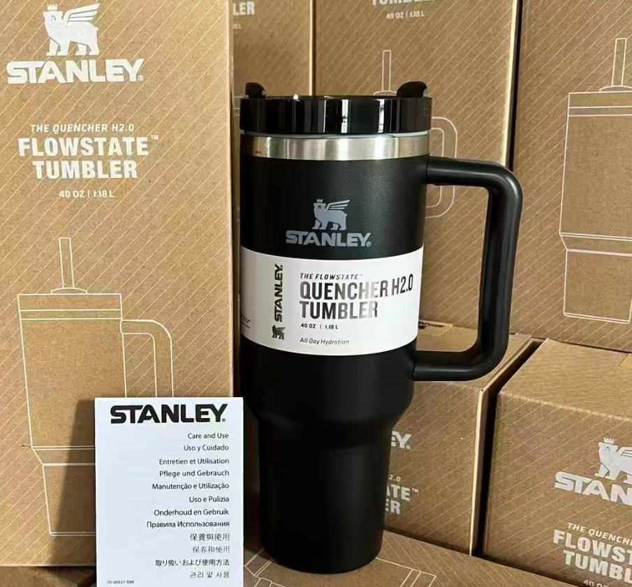 Термокружка из нержавеющей стали для холодных и горячих напитков, Stanley 1.18л, черное
