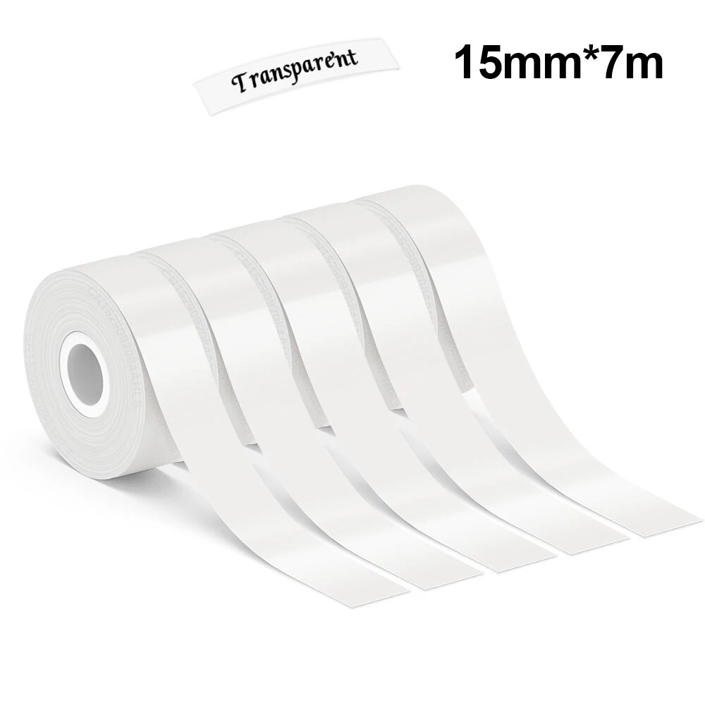 Лента для печати этикеток 15mm*7m, прозрачная