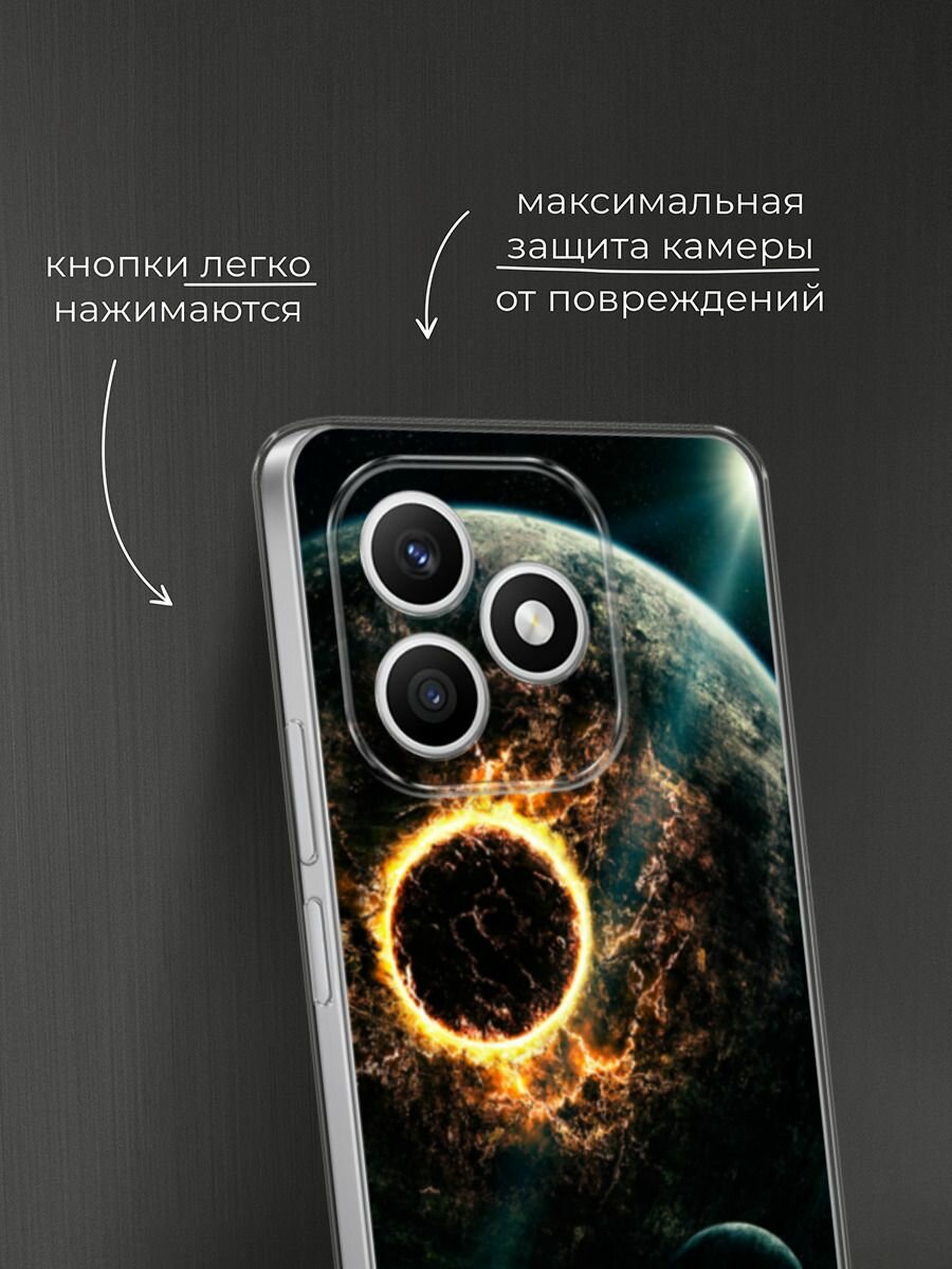Силиконовый чехол на Honor X8d / Хонор X8d с принтом космос 16 — фото 1