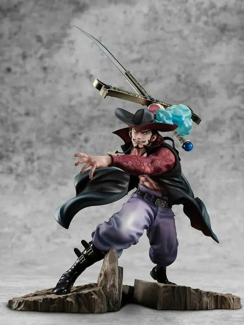 Фигурка 3D из аниме Ван Пис (One Piece) - Дракуль Михоук (Dracule Mihawk) 30 см (коробка)