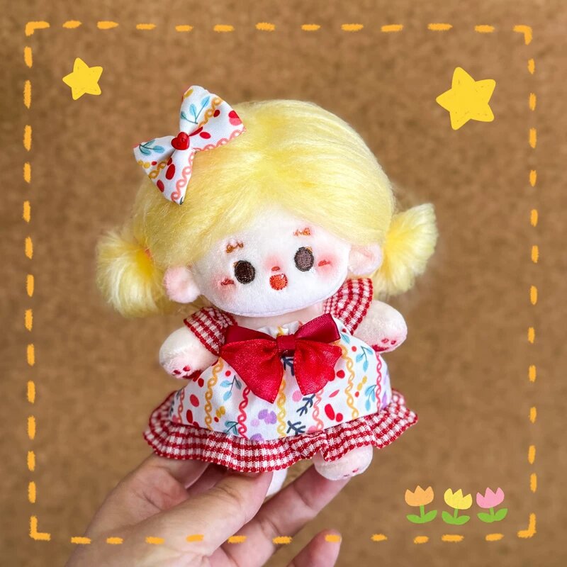Одежда для кукол из хлопка 10 см, плюшевая кукла-морская звезда, нарядный комплект для переодевания, юбка ten-1_набор