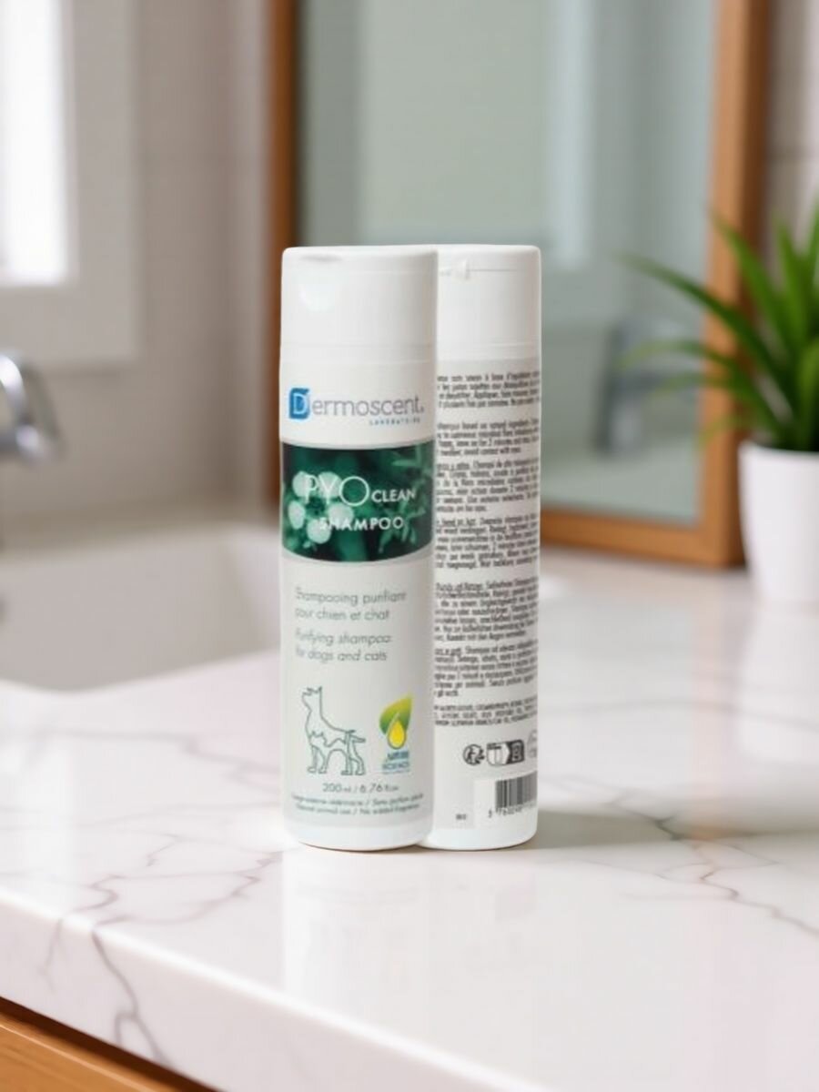 Dermoscent PYO Clean Shampoo. Очищающий шампунь при кожных заболеваниях у собак и кошек, 200 мл.