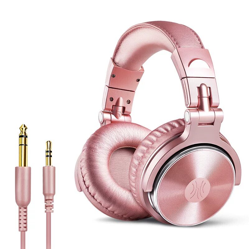OneOdio Pro10 Проводные DJ-наушники с шумоподавлением драйверы 6,5 мм розовые для музыкальной продукции