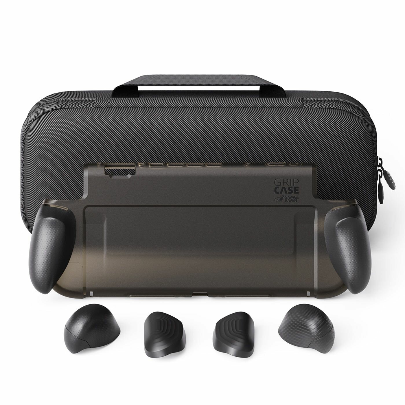 Чехол GripCase + кейс MaxCarry для Nintendo Switch 2 Savage Raven by Skull & Co. (чёрный)