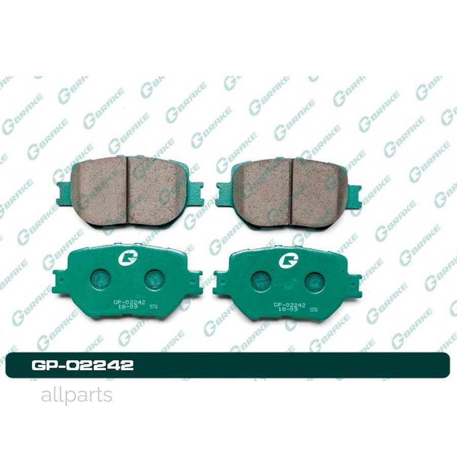 G-BRAKE 'GP02242 Колодки тормозные COROLLA Verso 02-04/COROLLA Wagon 00-02 перед