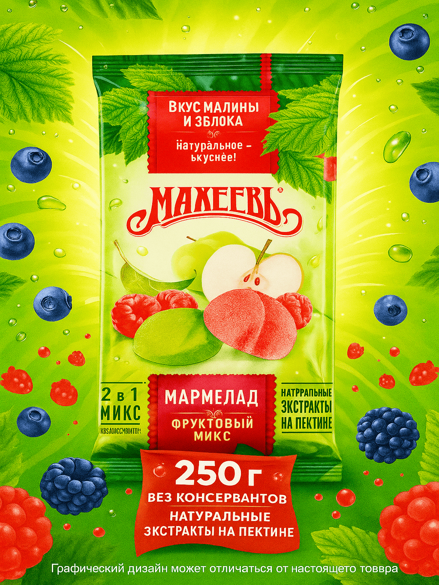 Мармелад махеевъ Фруктовый микс, 250г