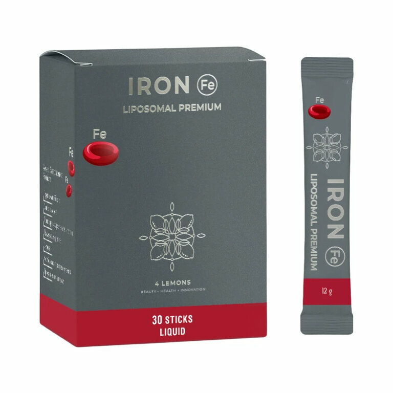 4LEMONS Liposomal Iron Premium Бад Южная Корея 30 стиков х 12 гр