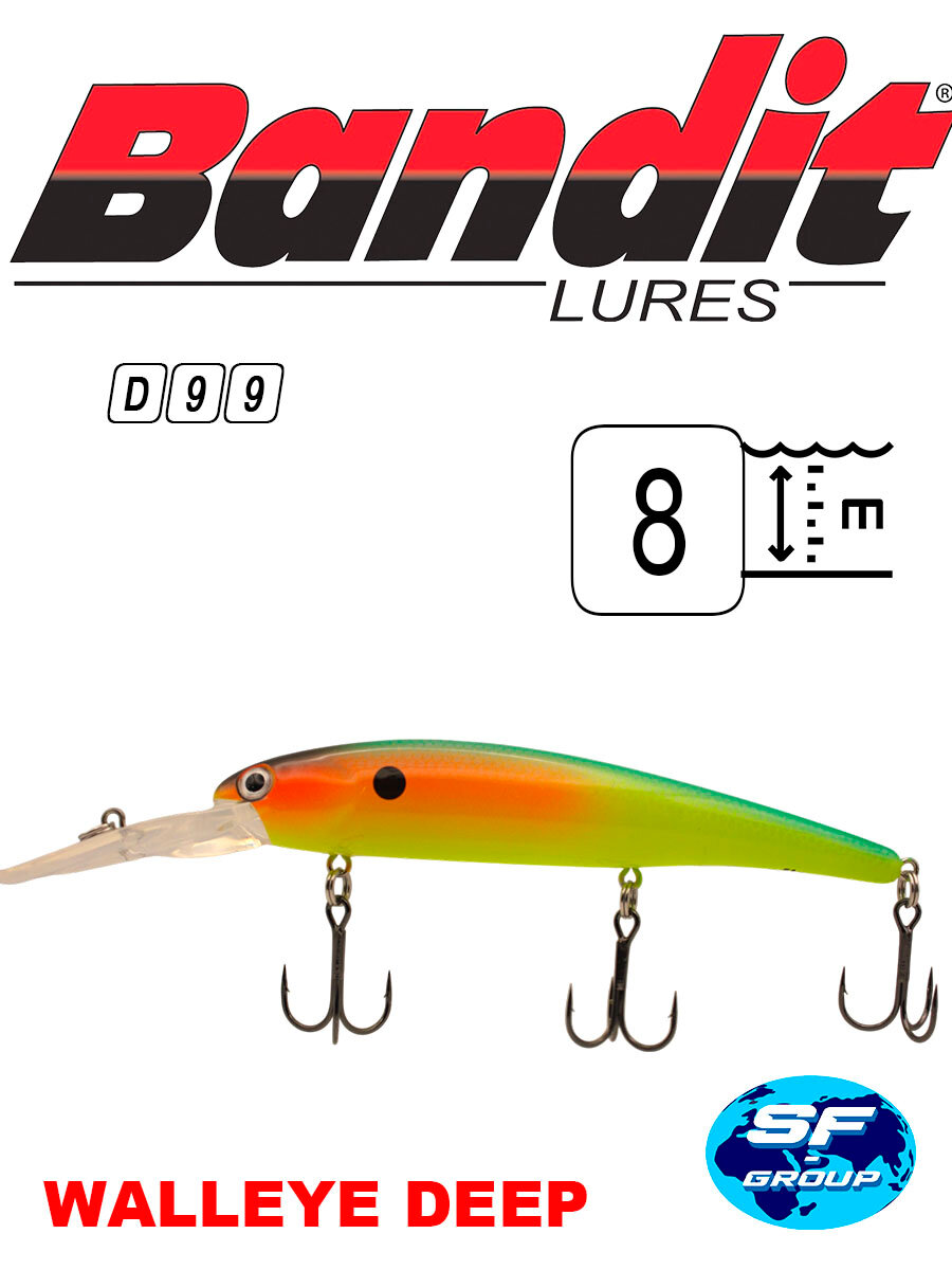 Воблер Bandit Deep Walley 12 см 17,5 гр заглубление 8м #D99